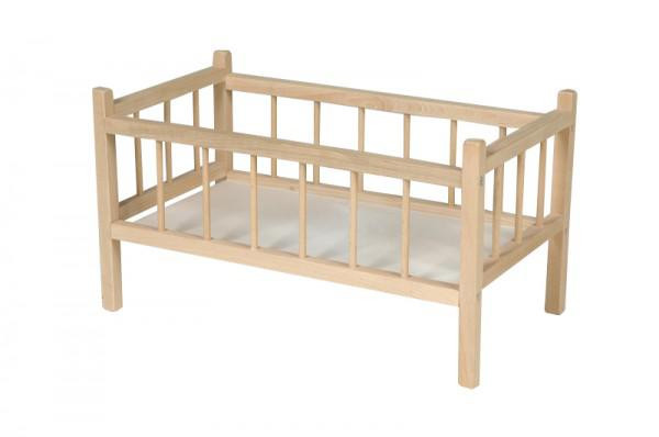 Postýlka pro panenky dřevěná velká 49cm | Nejbaby.cz